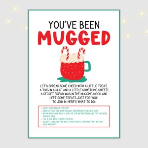 I've Been Mugged Coworker Game, You've Been Mugged, Christmas Printable ...