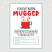 I've Been Mugged Coworker Game, You've Been Mugged, Christmas Printable ...