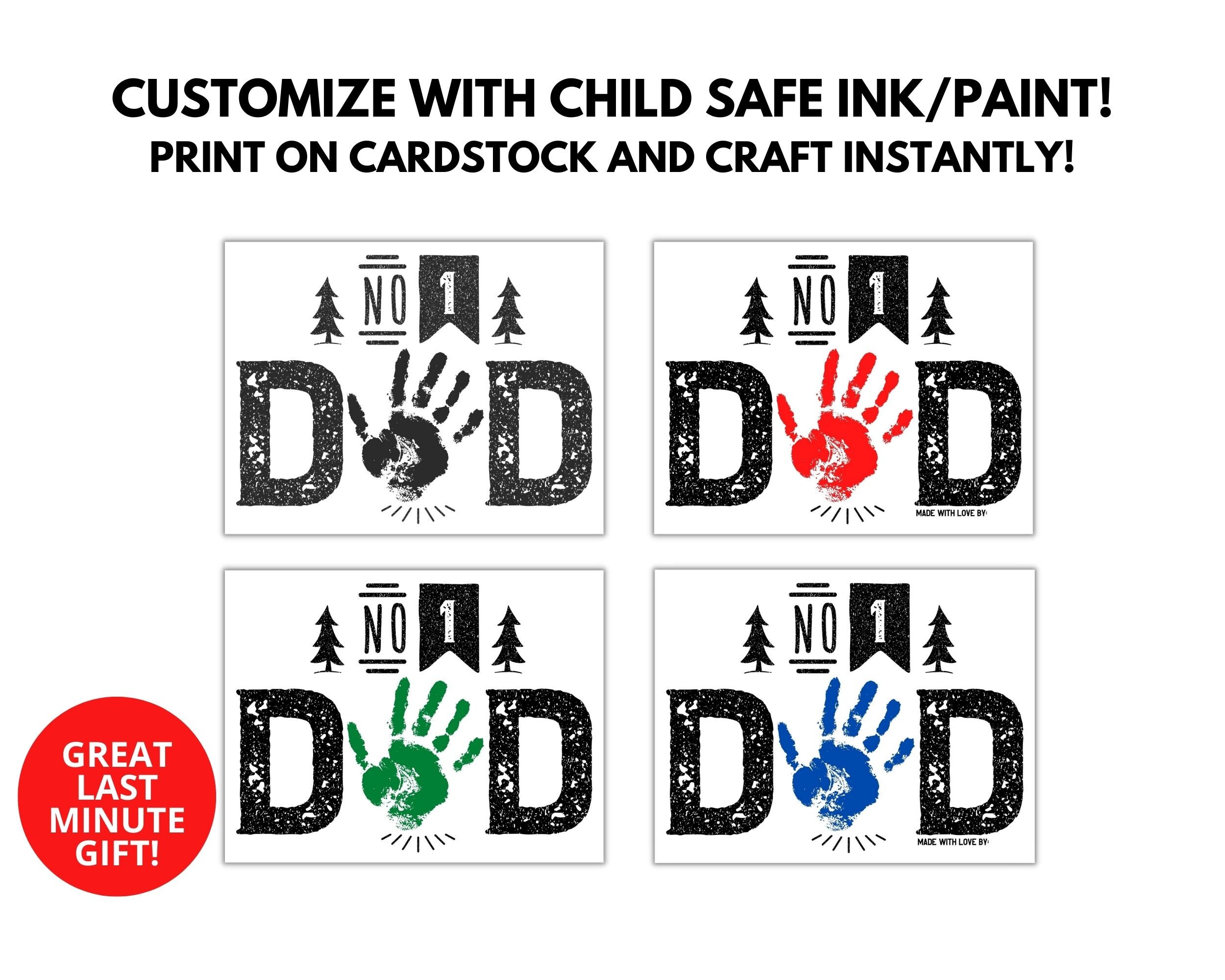 Father's Day Handprint Keepsake, Father's Day Handprint Art, Keepsake ...