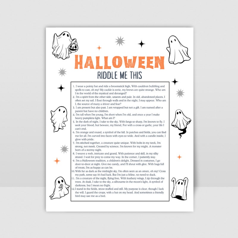 Riddle Me This Halloween - Etsy