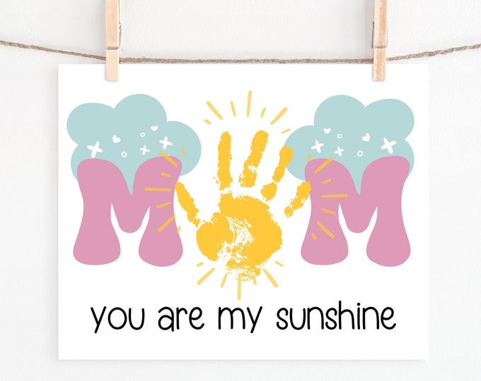 You Are My Sunshine Handprint Art Craft for Kids DIY Hand Print ...