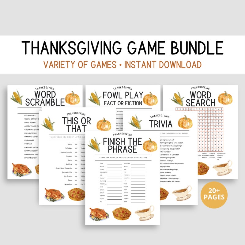Thanksgiving Jeopardy - Etsy