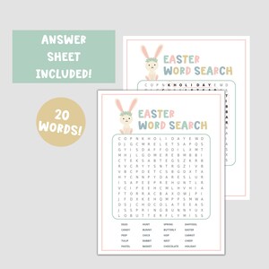 Easter Word Search, Printable Easter Game, Printable Easter Word Search ...