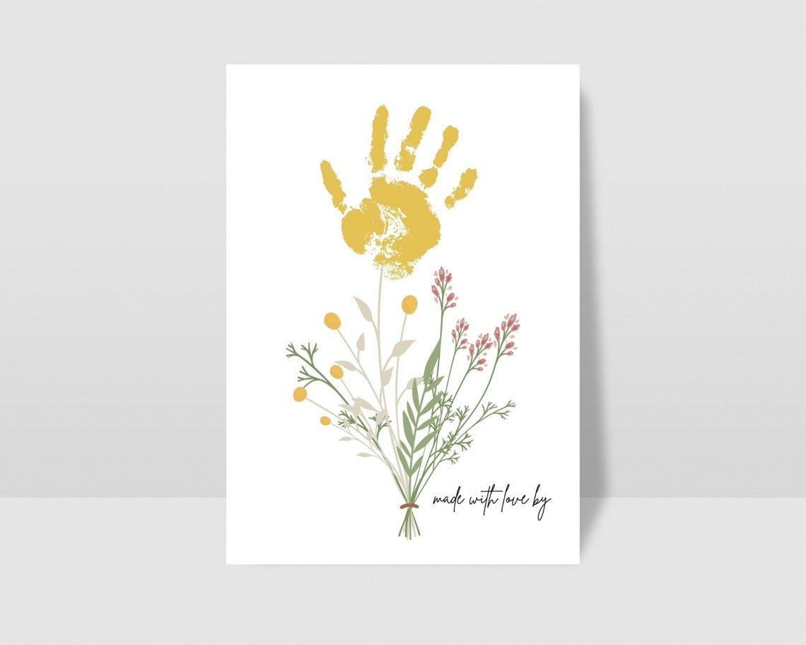 Mother's Day Handprint Gift Art Printable Handprint Art - Etsy