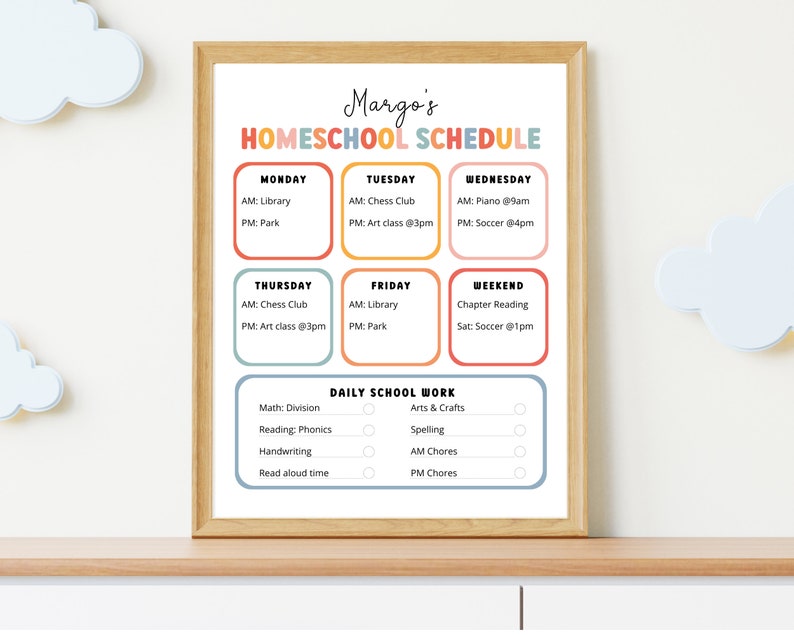 Editable Homeschool Daily Routine Planner Printable - Etsy
