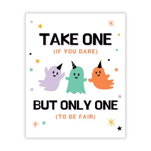 Please Take One Sign Halloween Trick or Treat Sign, Halloween Party ...