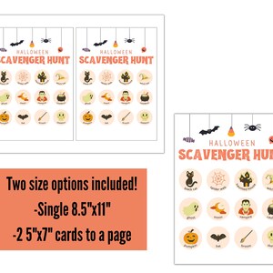 Outdoor Halloween Scavenger Hunt, Printable Halloween Kids Activity ...