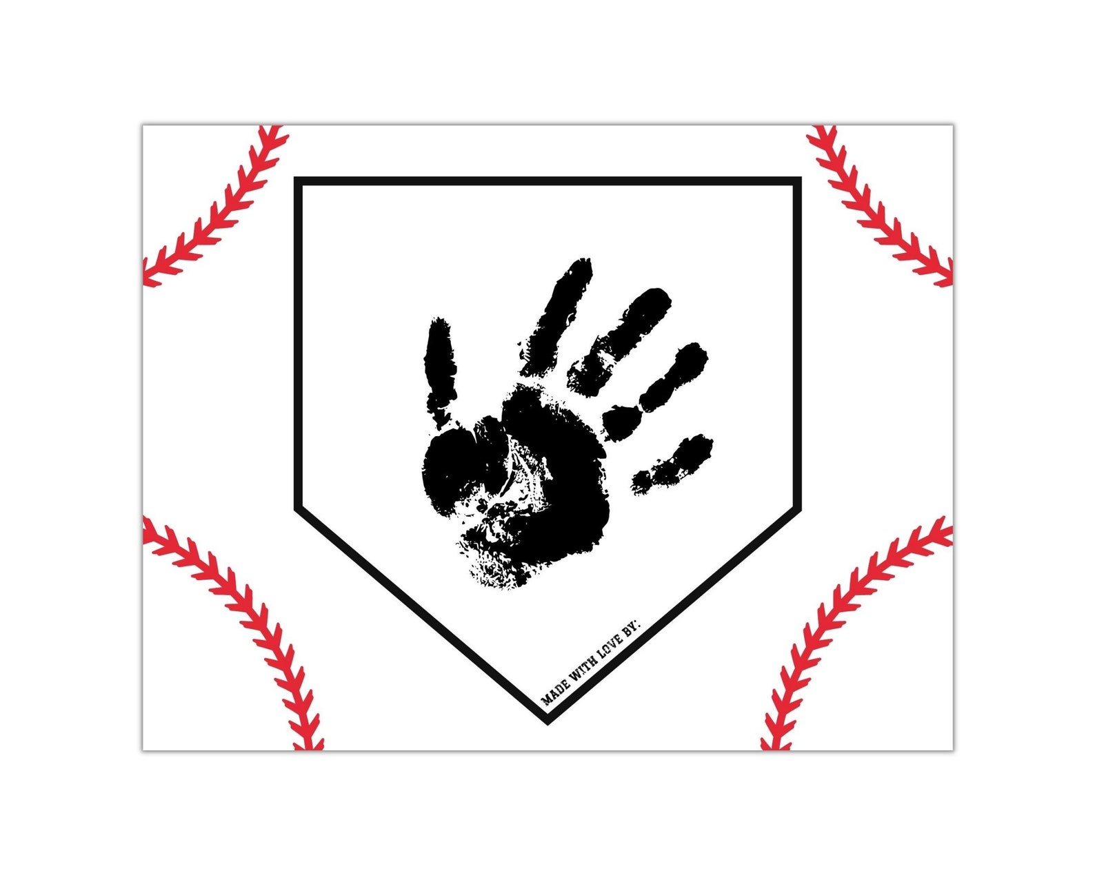 Father's Day Handprint Gift, Printable Handprint Art for Kids, Baseball ...