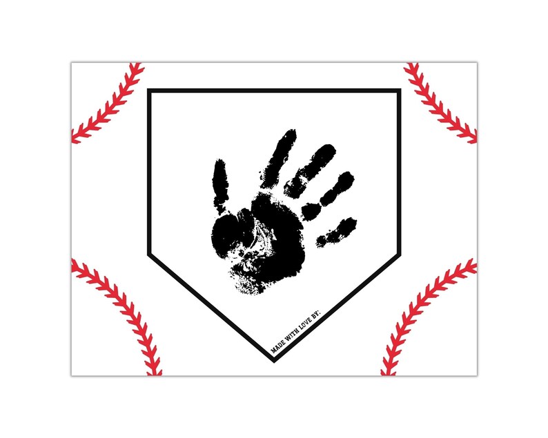Father's Day Handprint Gift, Printable Handprint Art for Kids, Baseball ...