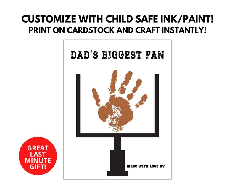 Father's Day Handprint Craft Printable Father's Day - Etsy