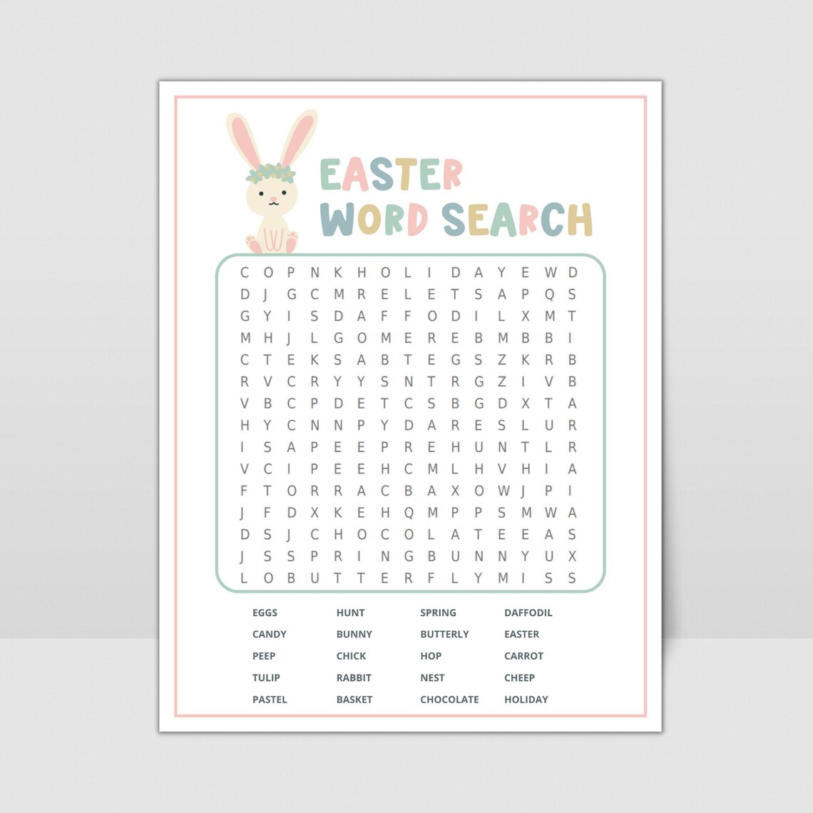 Easter Word Search, Printable Easter Game, Printable Easter Word Search ...
