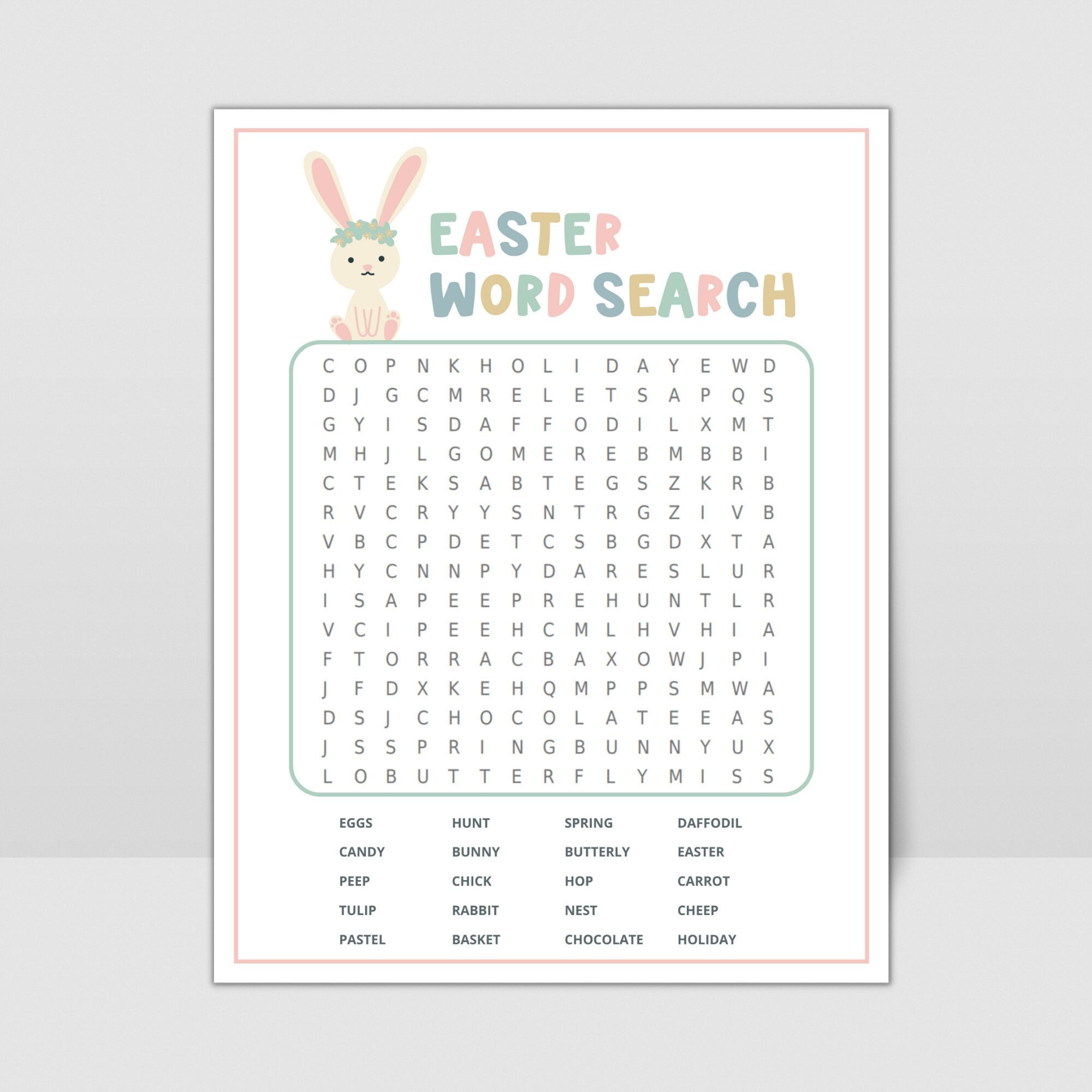 Easter Word Search, Printable Easter Game, Printable Easter Word Search ...