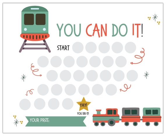 Reward Chart for Kids Printable Train Behavior Chart Daily | Etsy UK