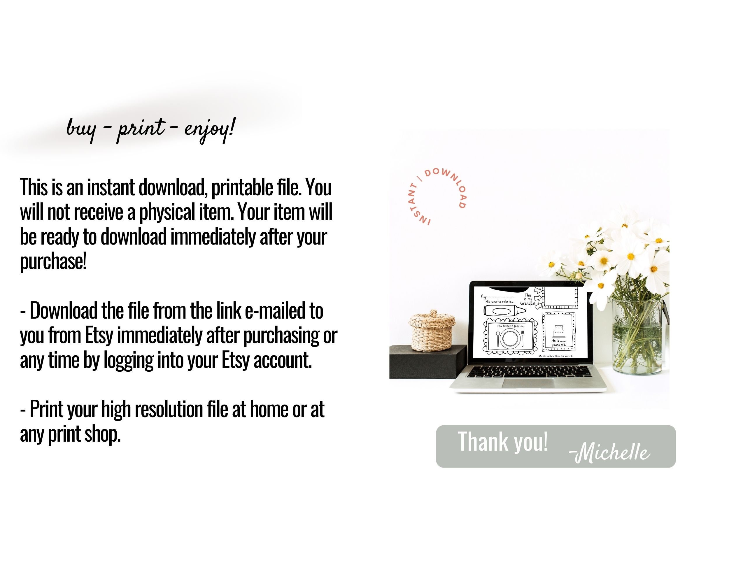 Father's Day Questionnaire Printable, All About Grandpa Fill in ...