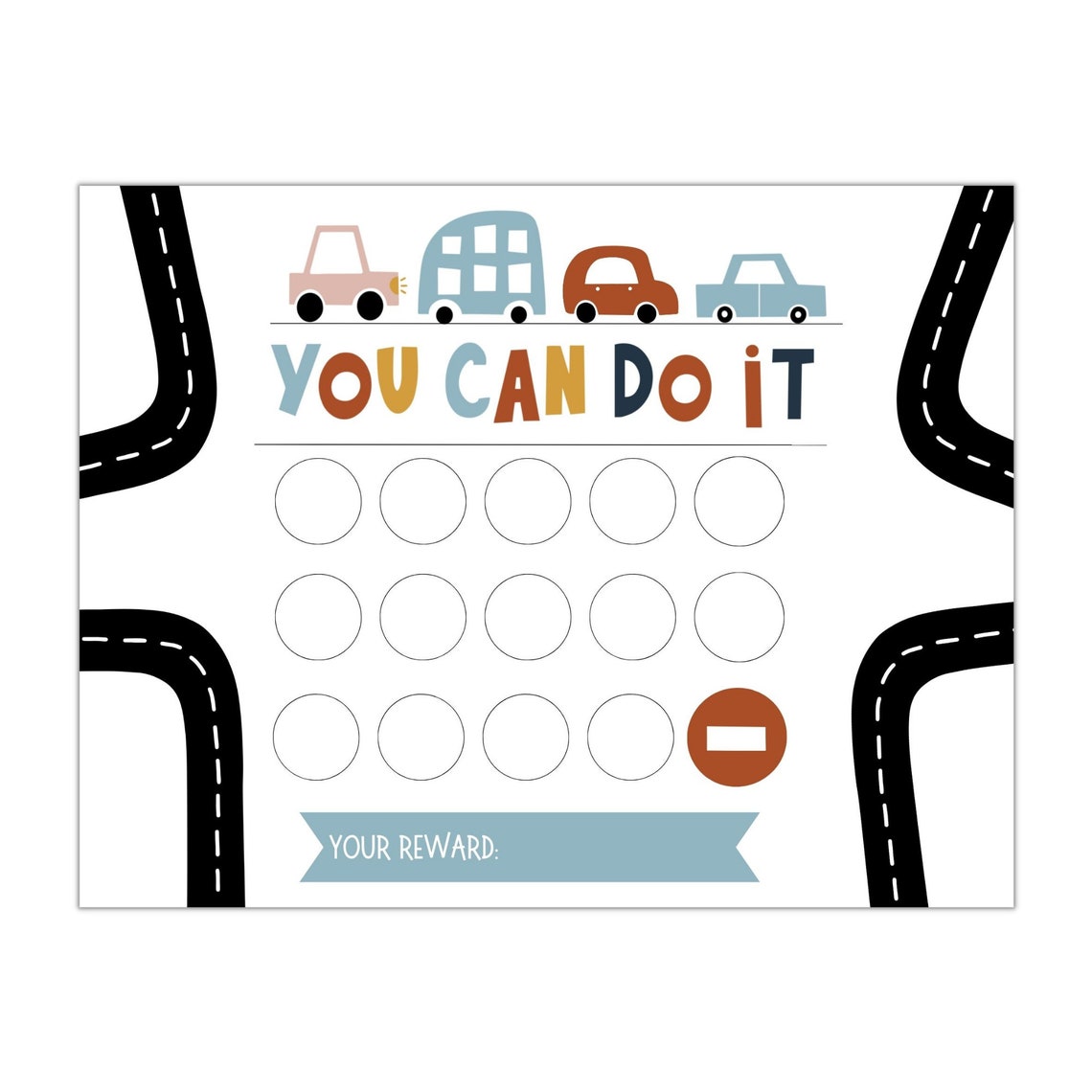 Reward Chart for Kids, Printable Cute Cars Behavior Chart, Daily Chore ...