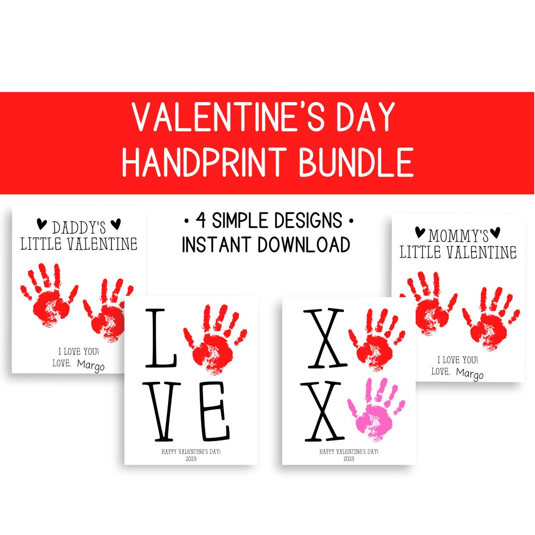 Valentine's Day Handprint Gift, Printable Activities for Valentines ...