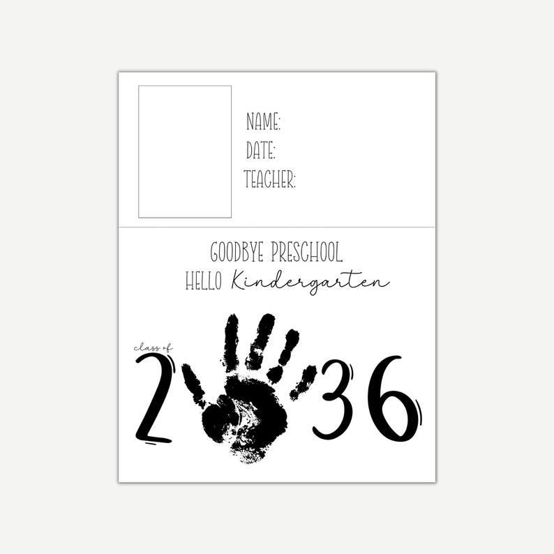 Goodbye Preschool Handprint Craft, Preschool Graduation, Graduation ...