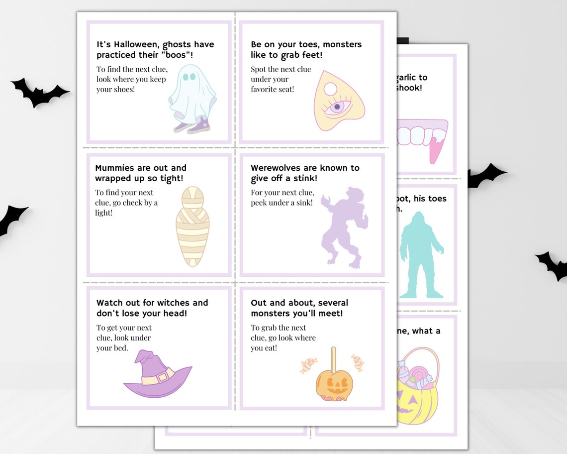 Halloween Scavenger Hunt Printable, Indoor Halloween Scavenger Hunt ...