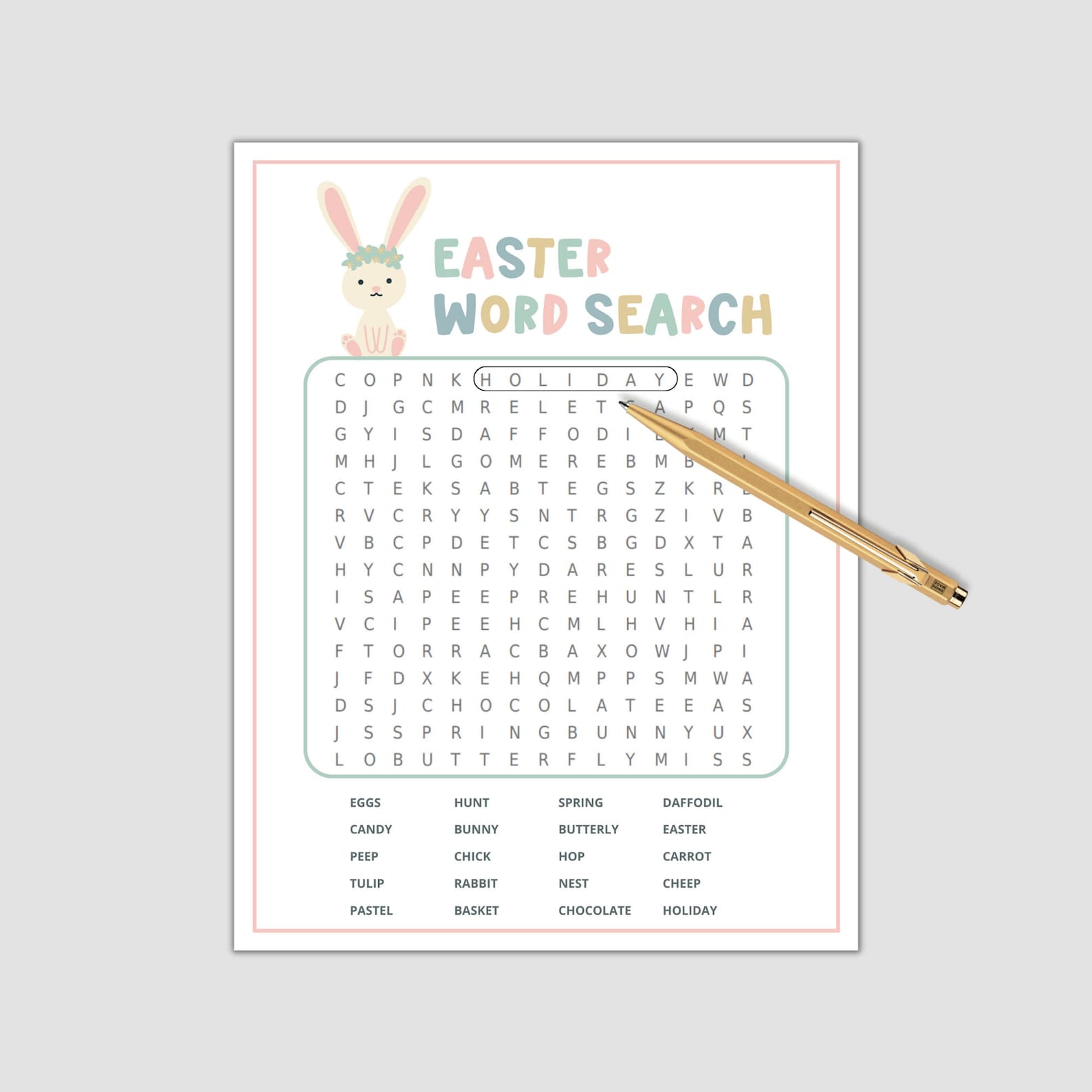 Easter Word Search, Printable Easter Game, Printable Easter Word Search ...