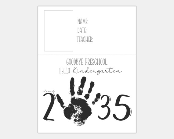 Goodbye Preschool Handprint Craft Preschool Graduation | Etsy