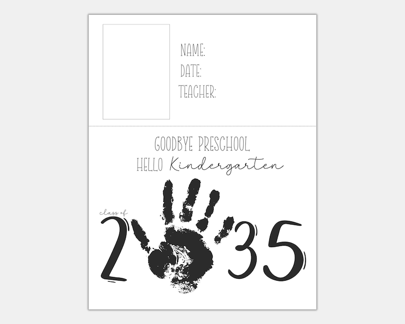 Goodbye Preschool Handprint Craft Preschool Graduation | Etsy