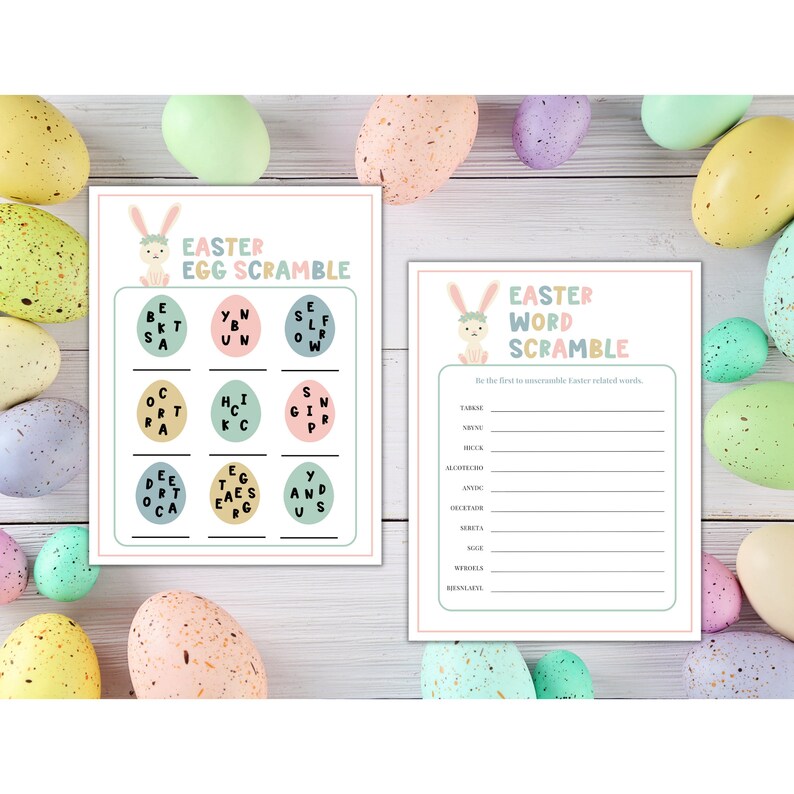 Easter Game Printable, Easter Word Scramble, Easter Activity, Teen ...