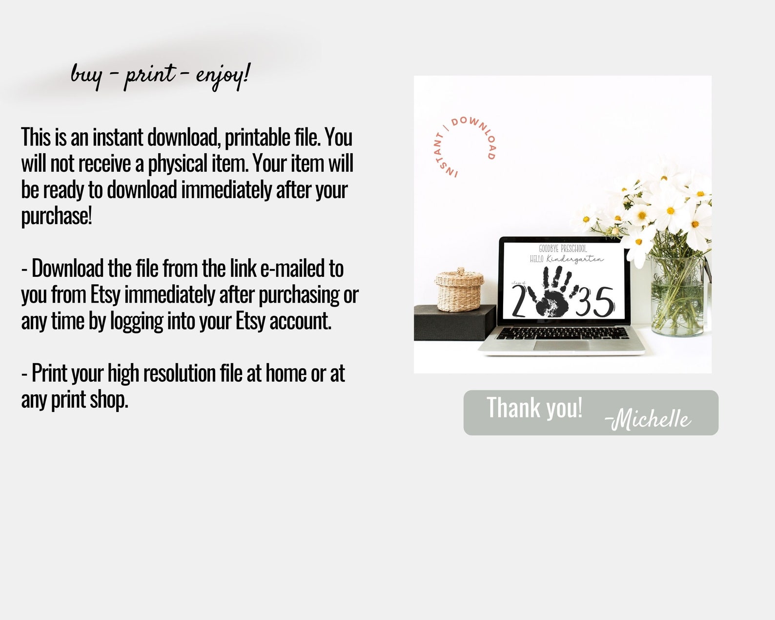 Goodbye Preschool Handprint Craft Preschool Graduation | Etsy