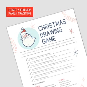 Printable Christmas Drawing Game for Office Holiday Parties or Family ...