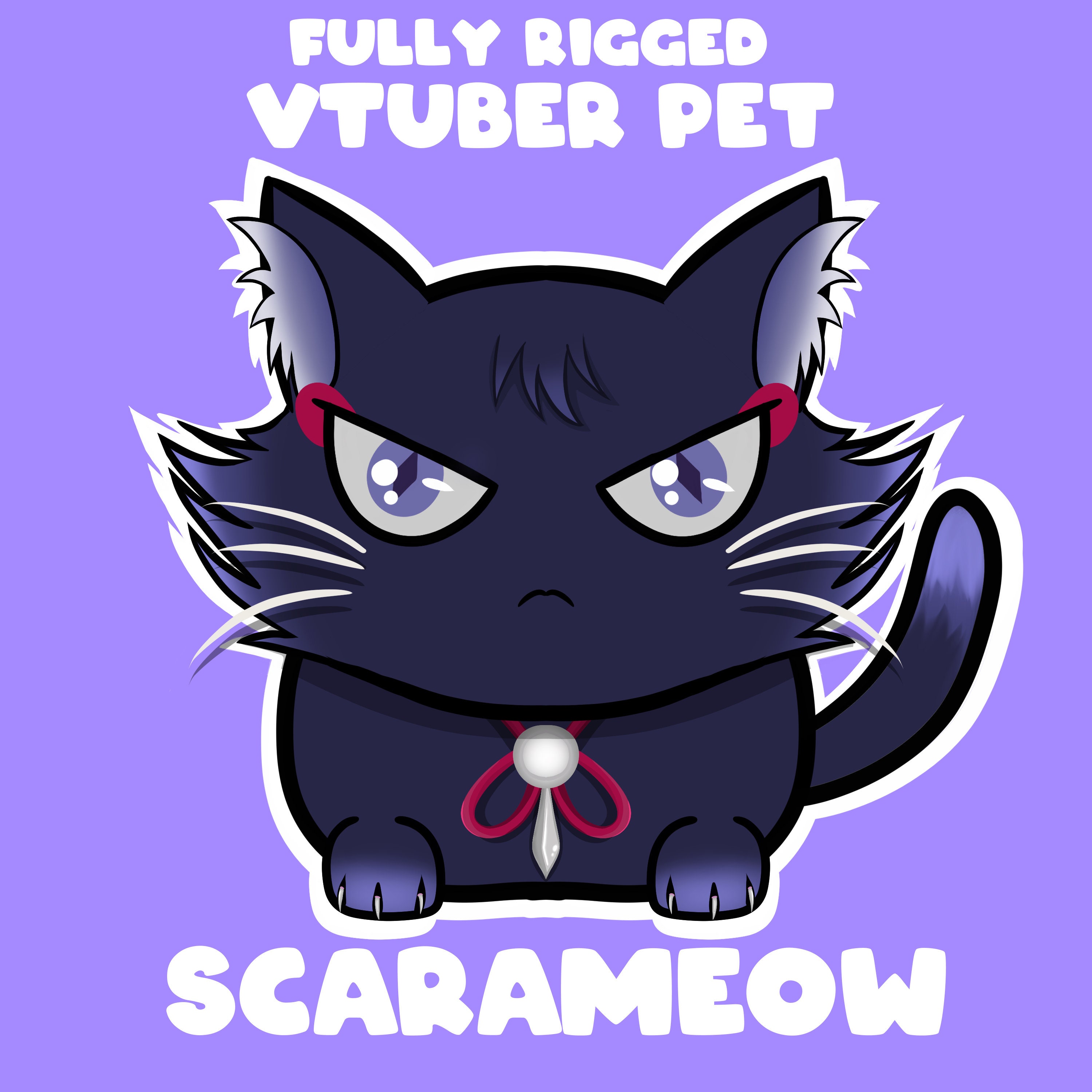 Scarameow Vtuber Pet | Genshin Impact, Fully Rigged - Etsy UK