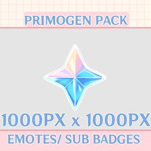 GENSHIN IMPACT PRIMOGEN | Sub Badges | Emotes | Channel Points | for ...