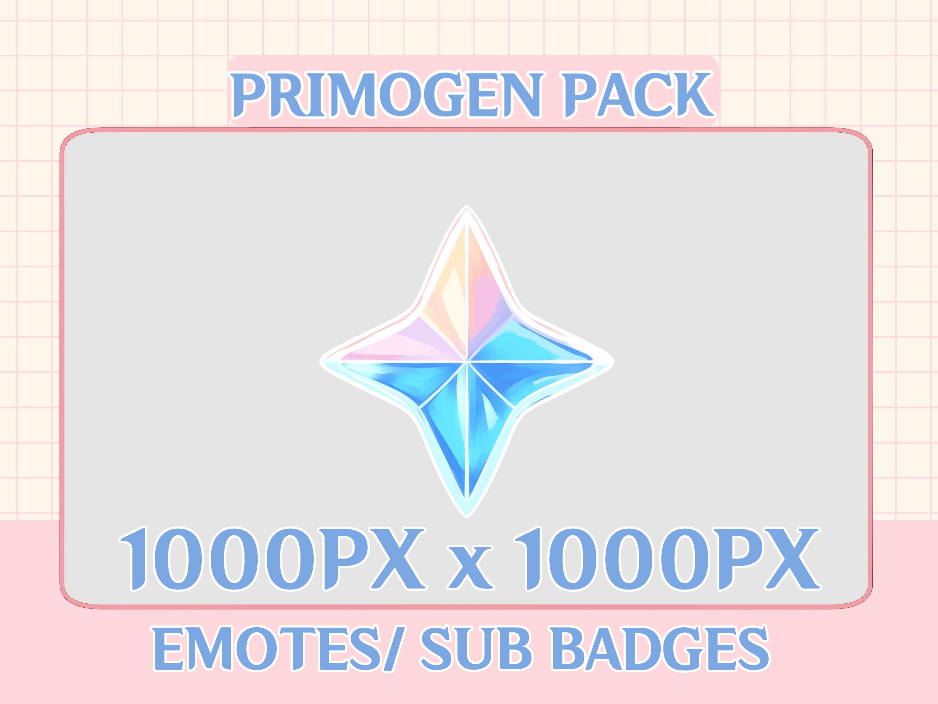 GENSHIN IMPACT PRIMOGEN | Sub Badges | Emotes | Channel Points | for ...