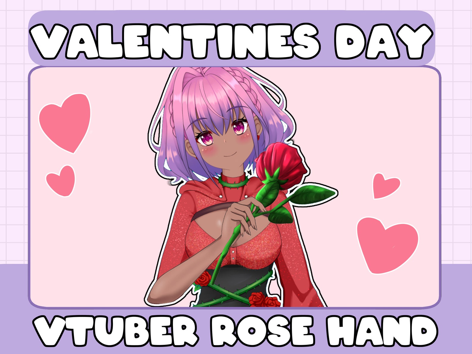 VTUBER HAND ASSET | Rose Hands | for 2D Vtubing | Stream Assets ...