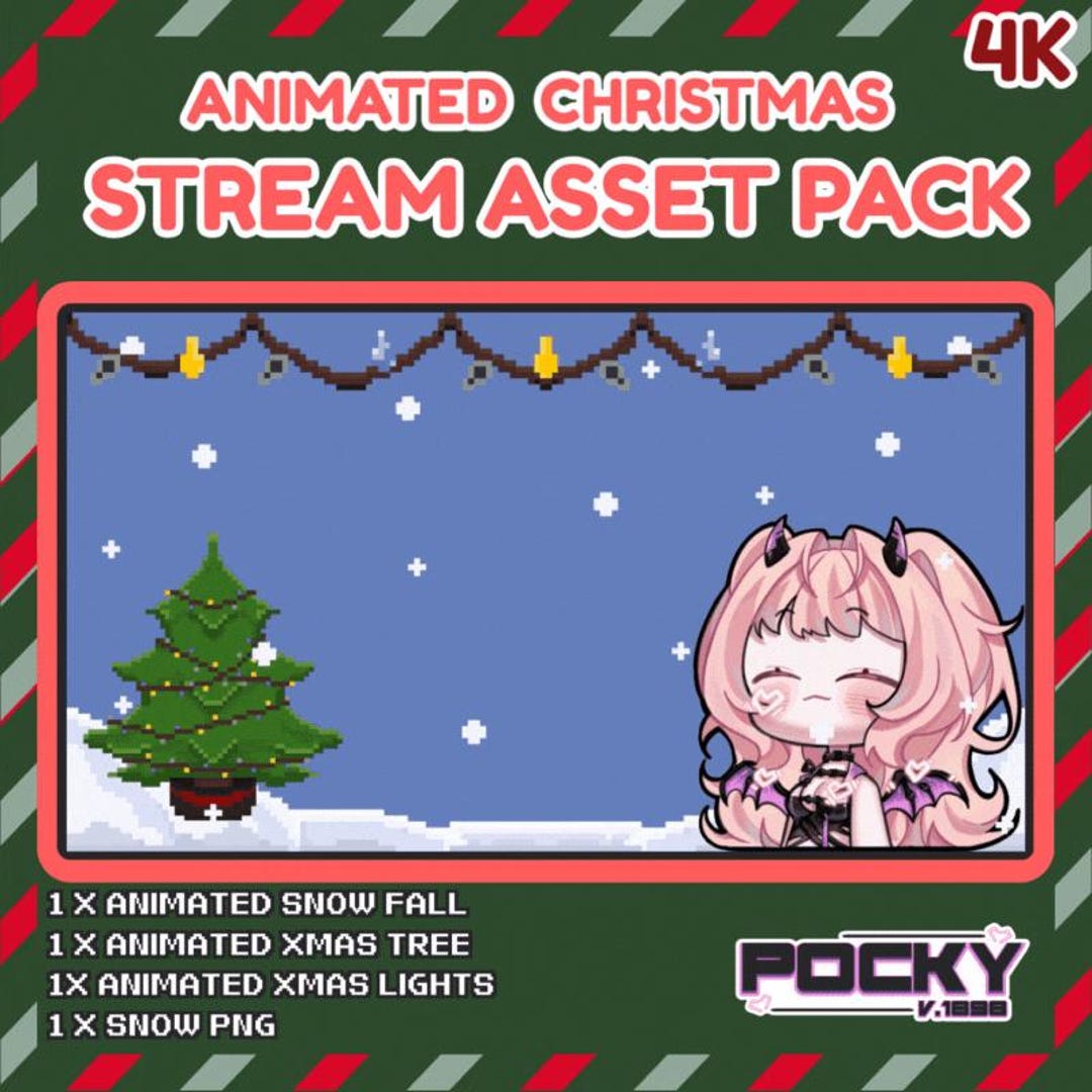 ANIMATED CHRISTMAS Stream Asset Pack - PIXEL Addition - Etsy