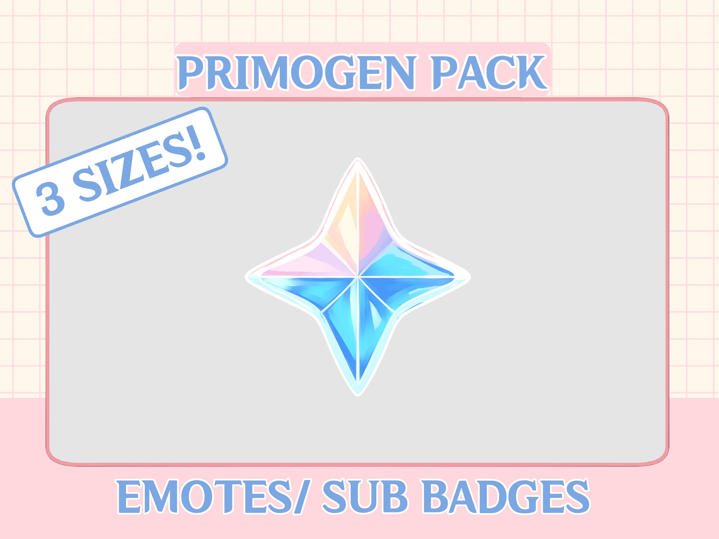 GENSHIN IMPACT PRIMOGEN | Sub Badges | Emotes | Channel Points | for ...