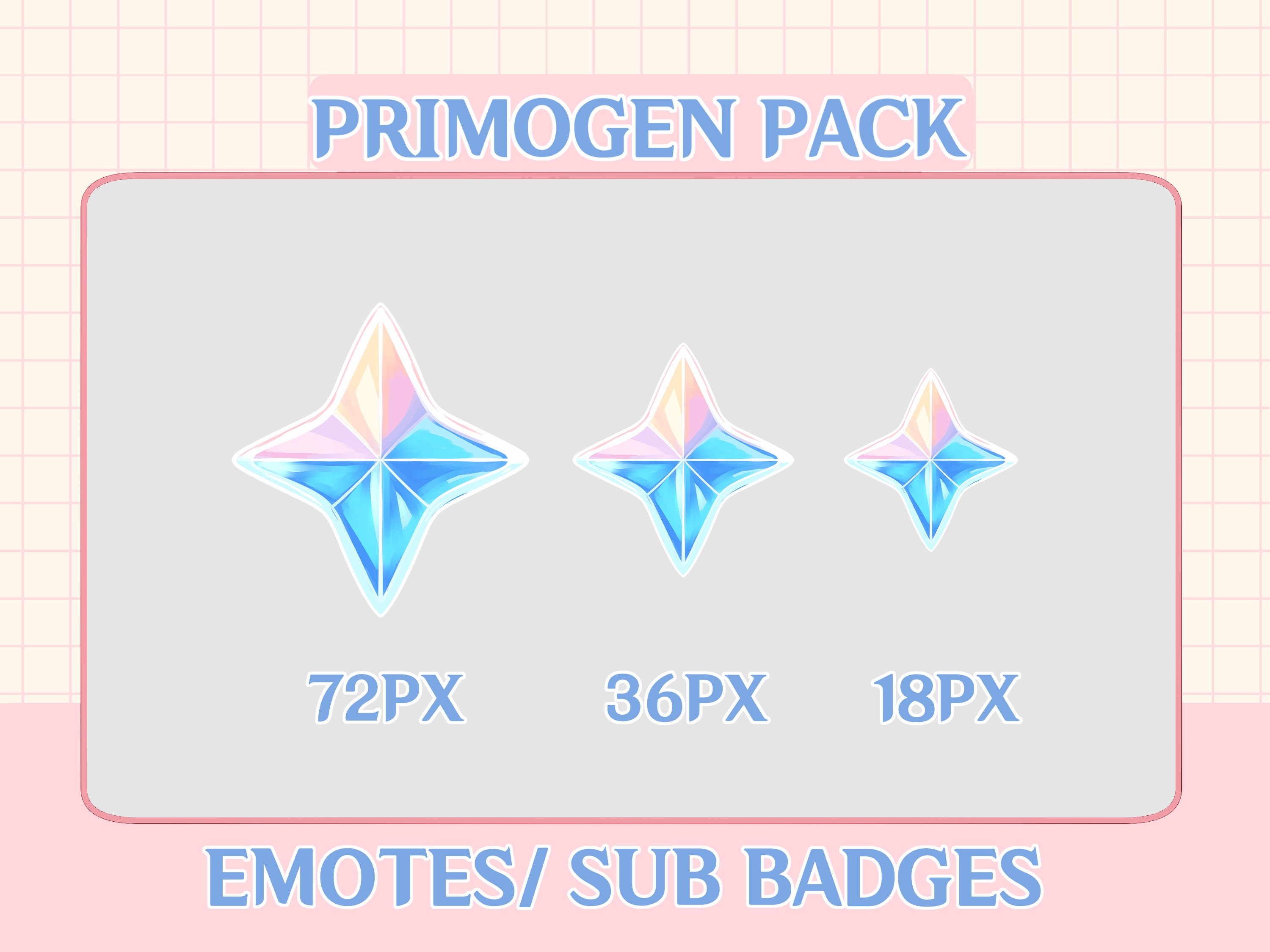GENSHIN IMPACT PRIMOGEN | Sub Badges | Emotes | Channel Points | for ...