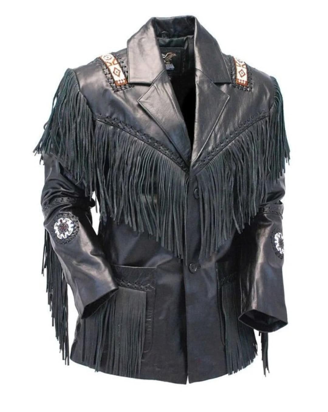 Men's Traditional Western Cowboy Leather Jacket Coat With - Etsy