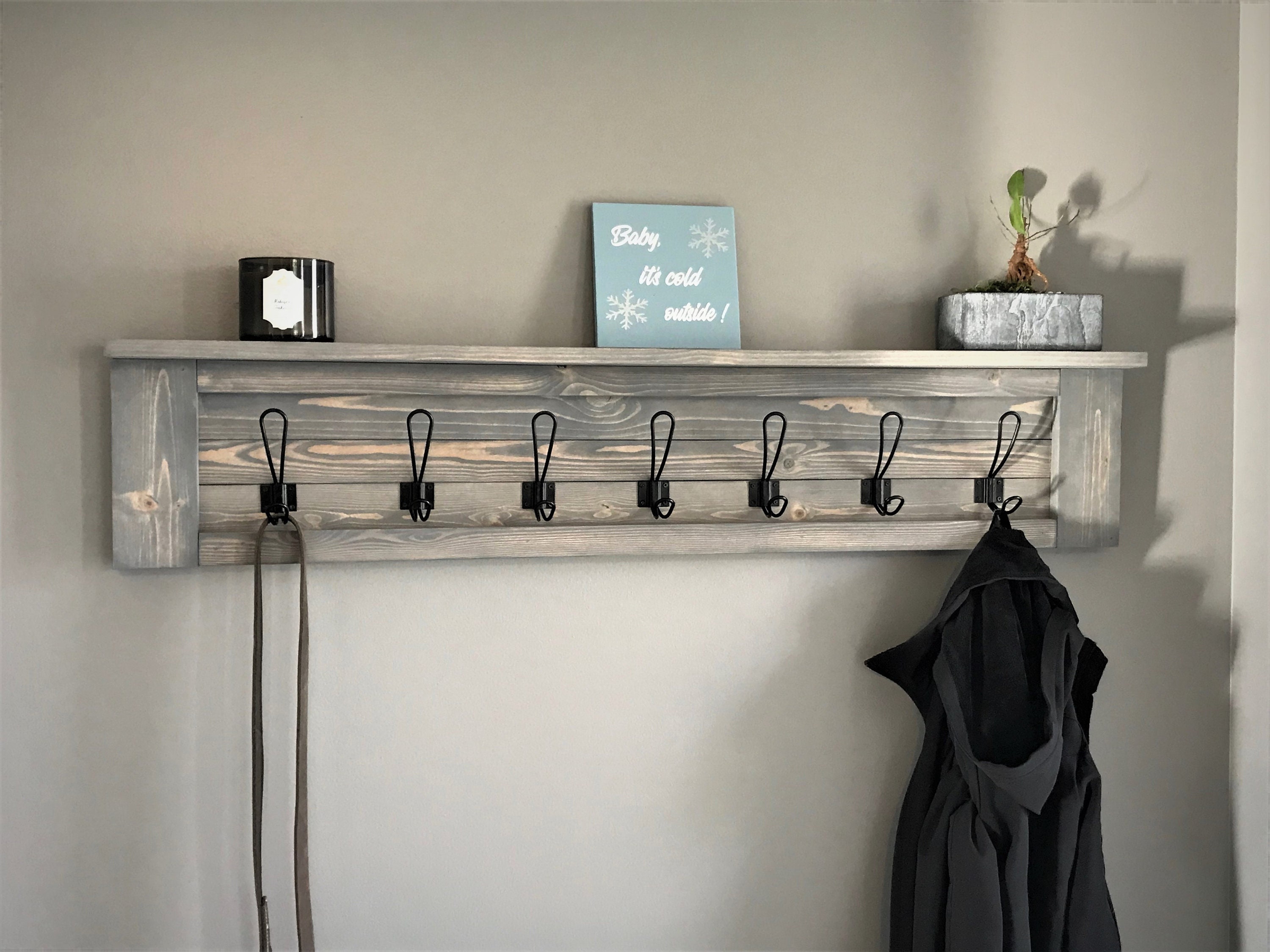 The banbury Wall Mounted Entryway Coat Rack or Towel Rack, 7 Hook ...