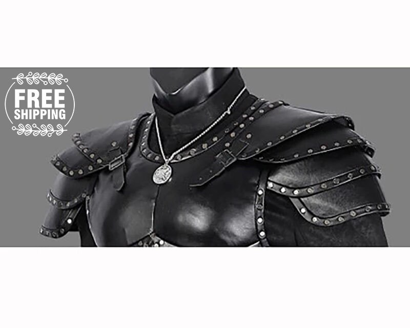 Medieval Leather Shoulder Armor Viking Larp Cosplay Armor - Etsy Australia