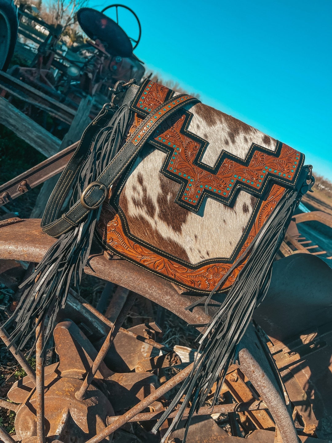 The Darlene Purse a Haute Southern Hyde by Beth Marie Exclusive Cowhide ...