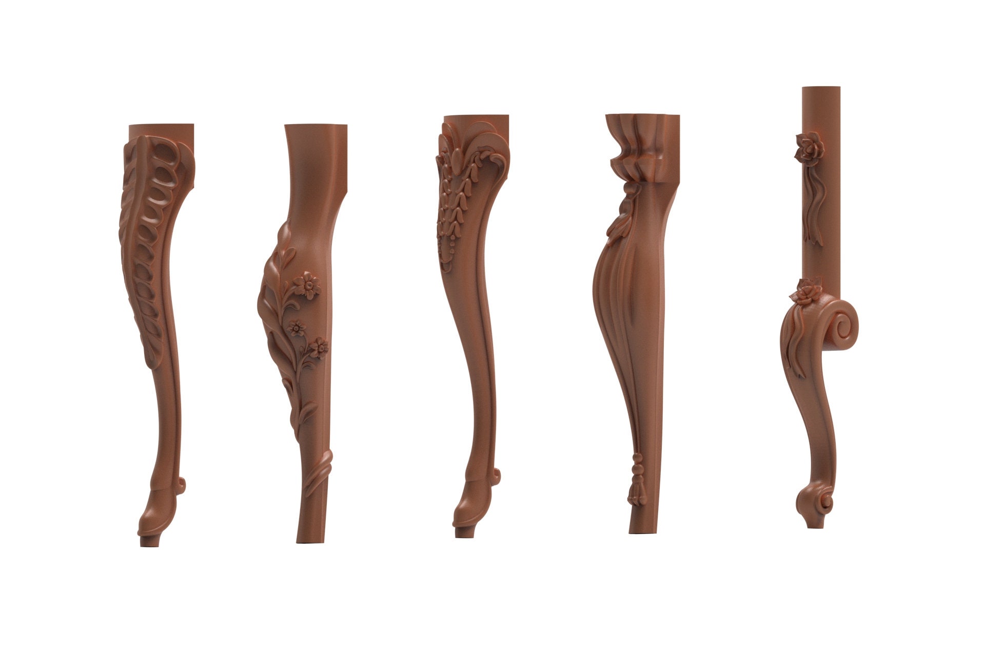 25 Legs 3D STL Models, Furniture Legs, Supports Consoles Stands Legs ...