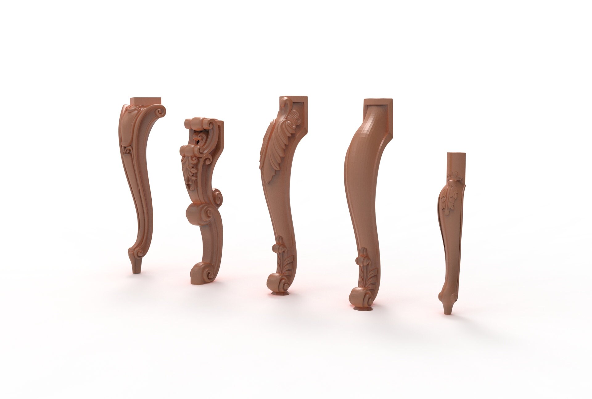 25 Legs 3D STL Models, Furniture Legs, Supports Consoles Stands Legs ...