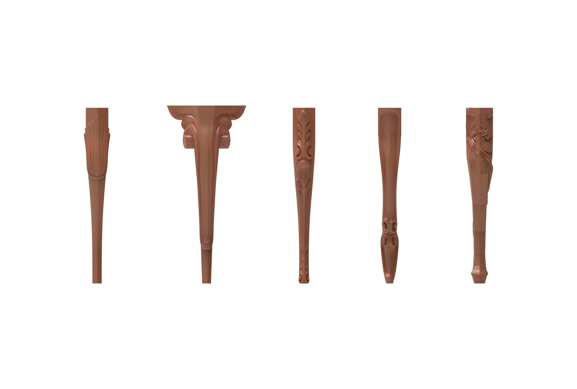 25 Legs 3D STL Models, Furniture Legs, Supports Consoles Stands Legs ...