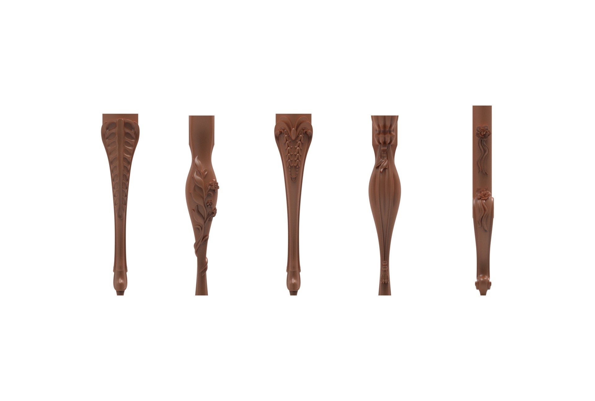 25 Legs 3D STL Models, Furniture Legs, Supports Consoles Stands Legs ...