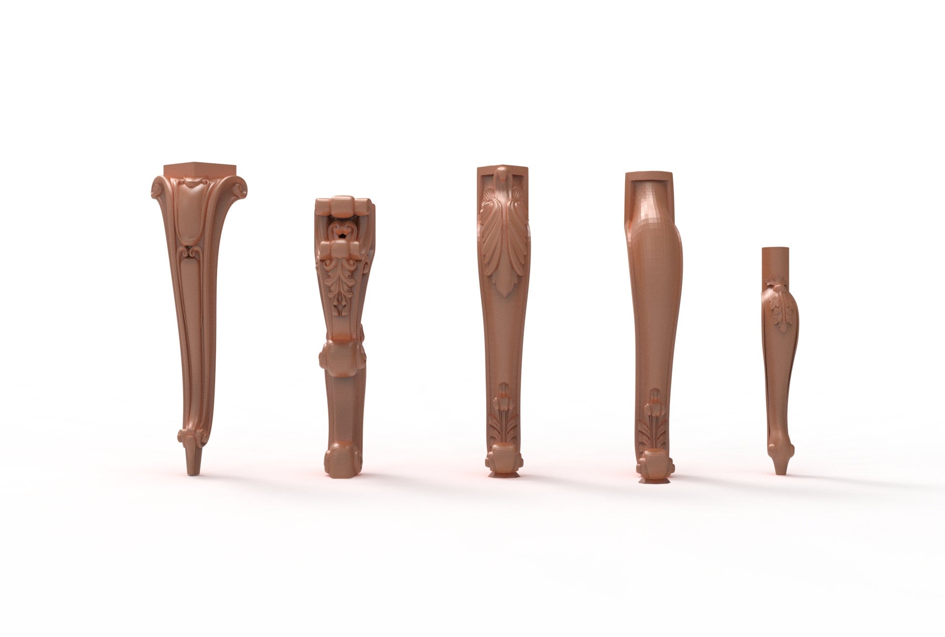 25 Legs 3D STL Models, Furniture Legs, Supports Consoles Stands Legs ...