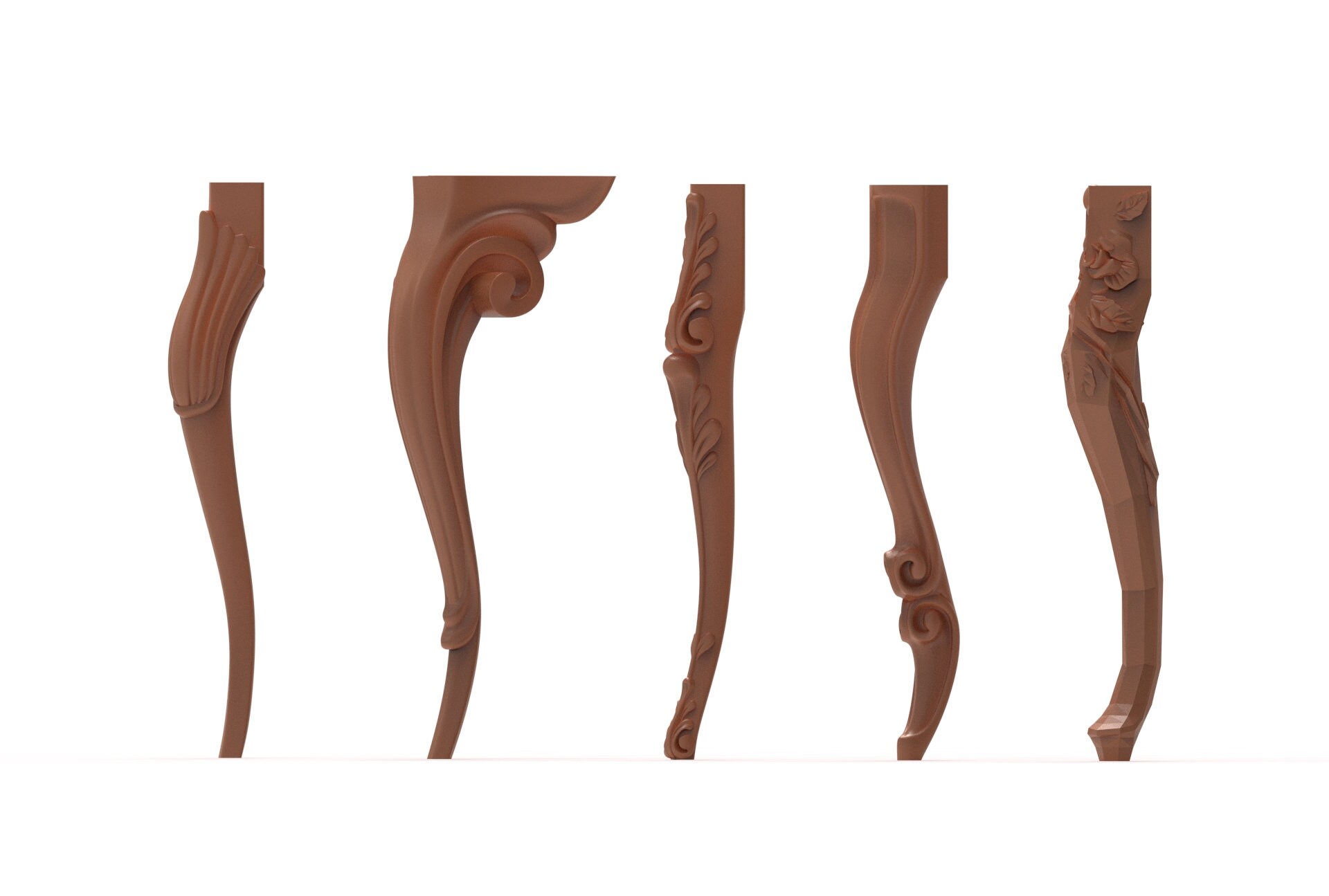 25 Legs 3D STL Models, Furniture Legs, Supports Consoles Stands Legs ...