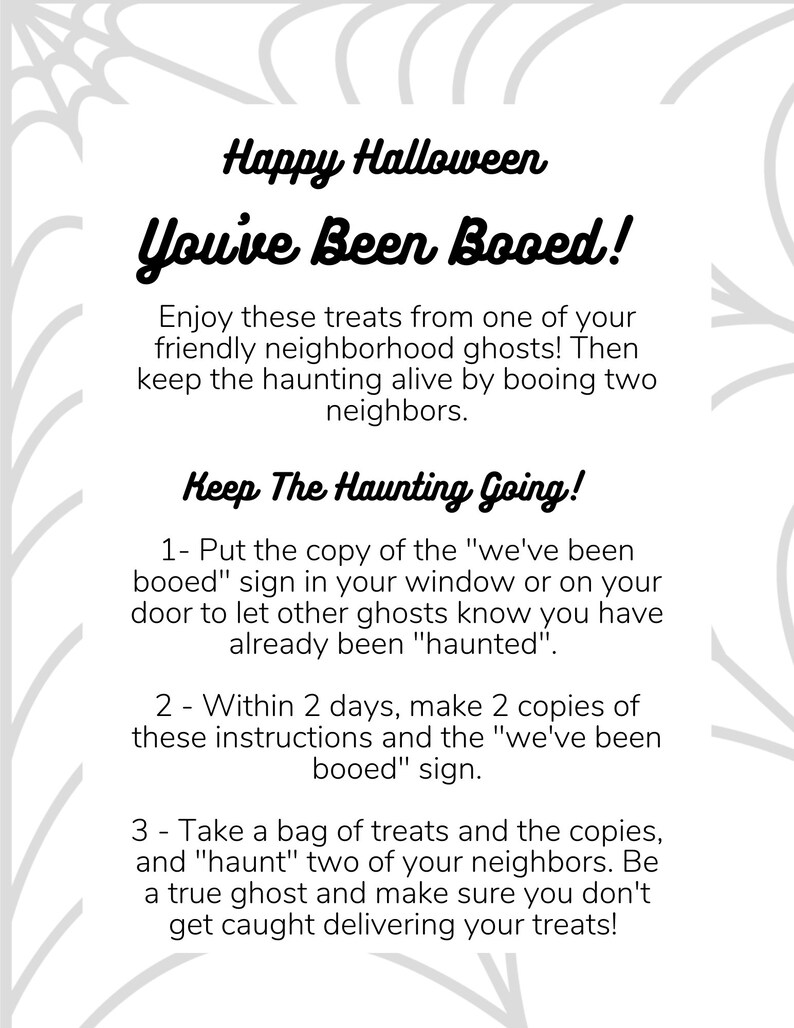 You've Been Booed Sign, You've Been Booed Game, Neighborhood Boo Game ...