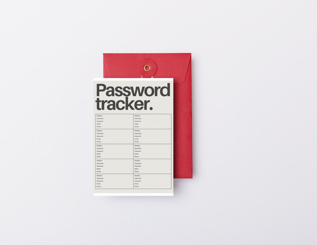 Password Tracker,printable Password Tracker,minimalist Password Tracker ...