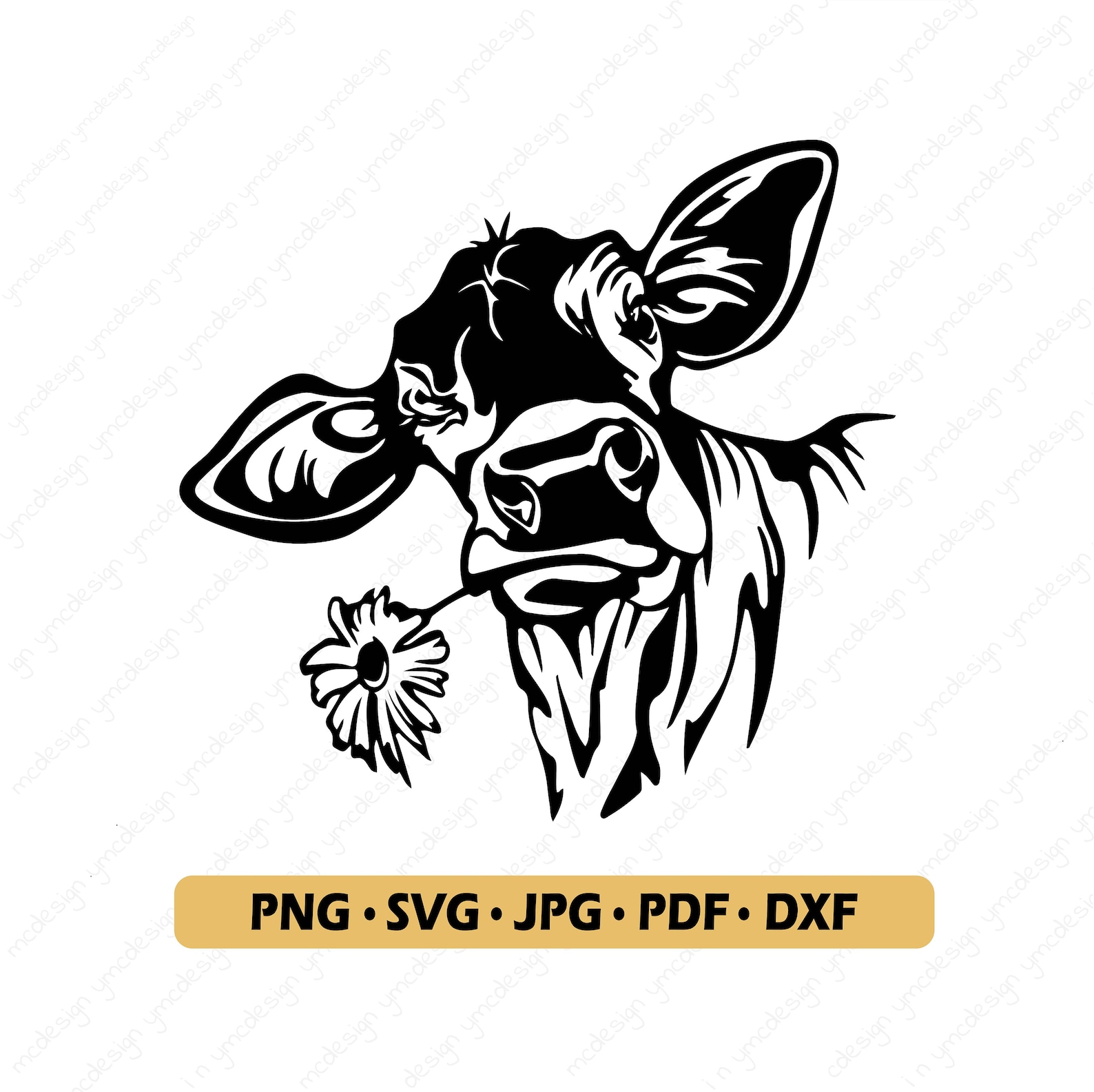 Vache avec fleurs svg tête de vache svg vaches svg vache - Etsy France