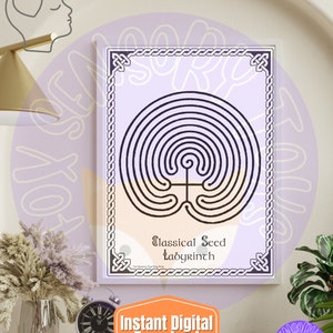 Labyrinth Finger Tracing Calming Pdfs, Meditation Printable ...