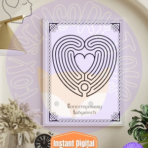 Labyrinth Finger Tracing Calming Pdfs, Meditation Printable ...